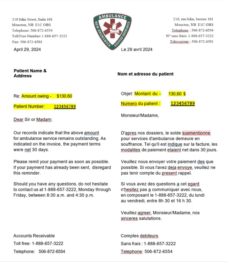 Ambulance NB Payments